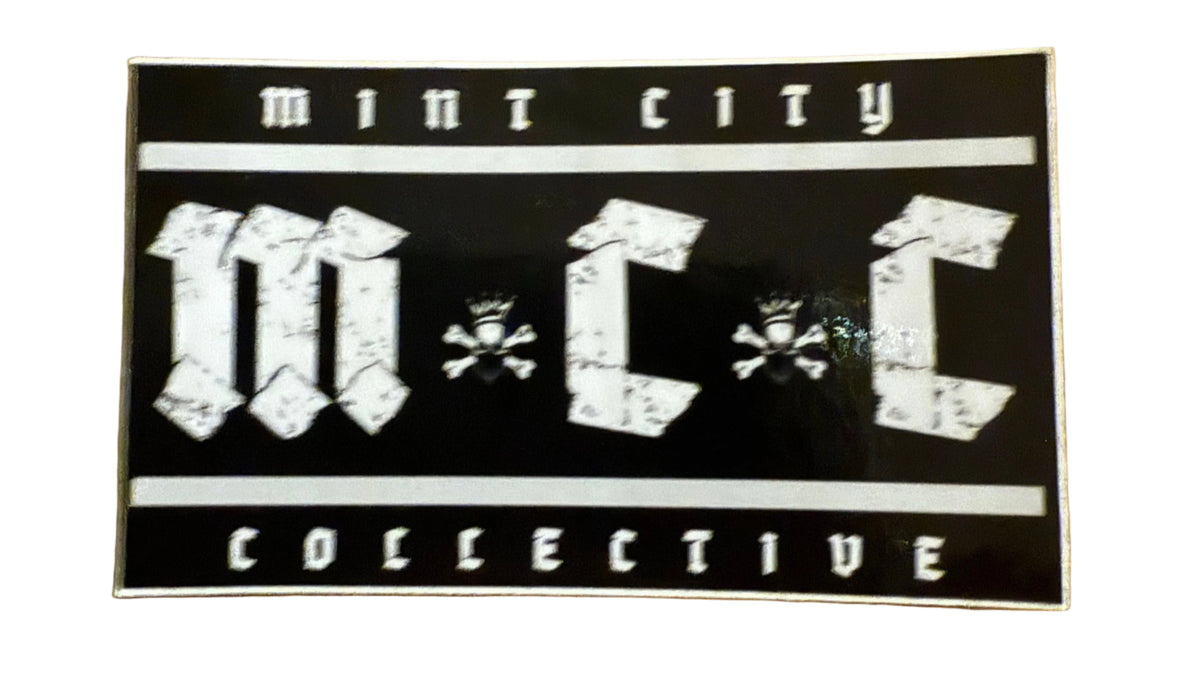 MCC - Rectangle Skull and Crossbones Sticker – Mint City Collective